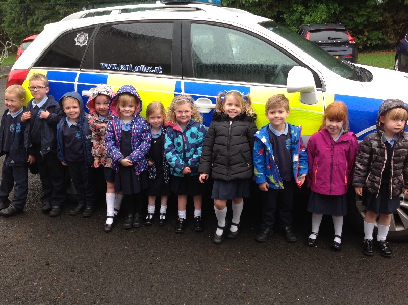 Police officers visit P1